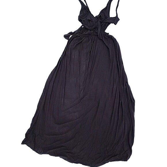 ASOS | Dresses | Asos Design Backless Black Thigh Slit Knotted Straps ...